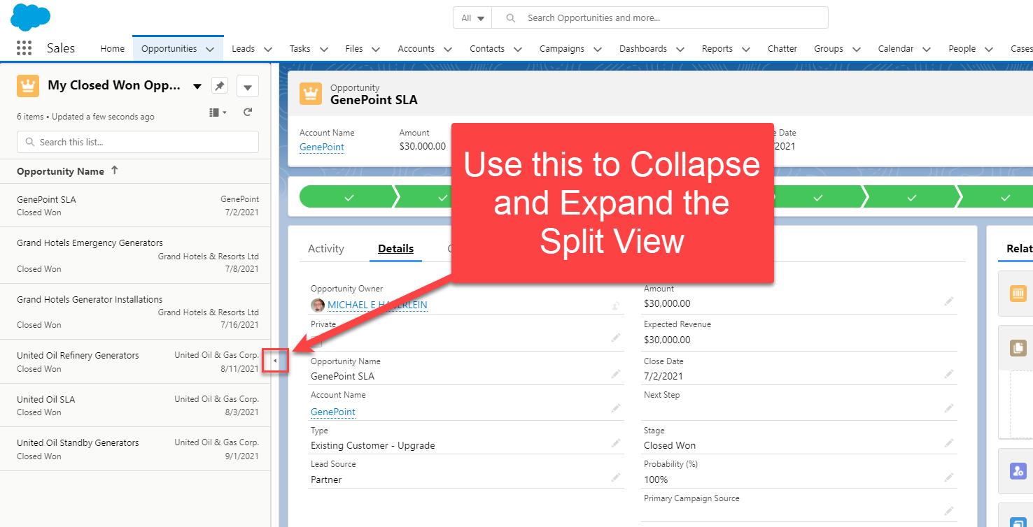 How to Use Split View in Salesforce - ForceMedic Design